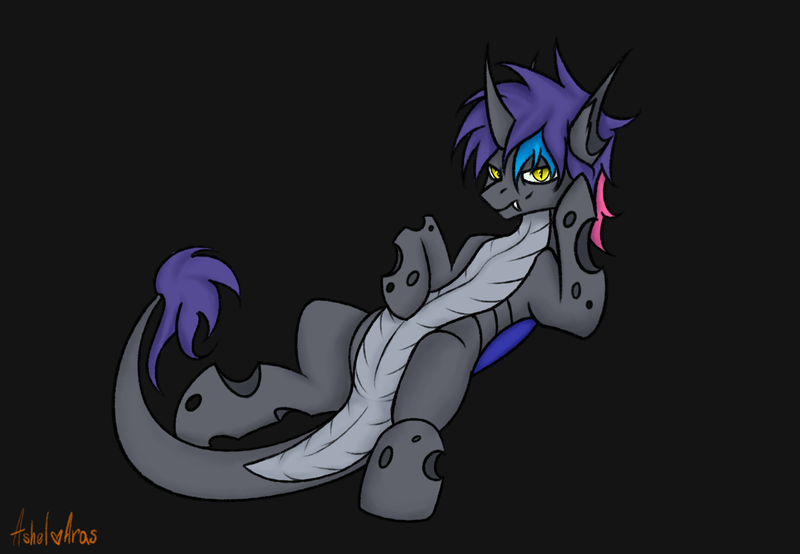 #3445784 - safe, artist:ashel_aras, derpibooru import, oc, oc:kaylan, changeling, changeling oc ...