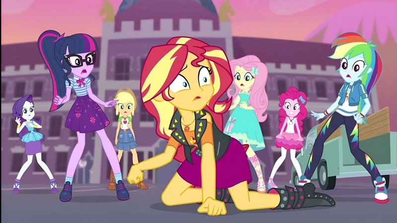 #3461025 - safe, derpibooru import, screencap, applejack, fluttershy, pinkie pie, rainbow dash ...