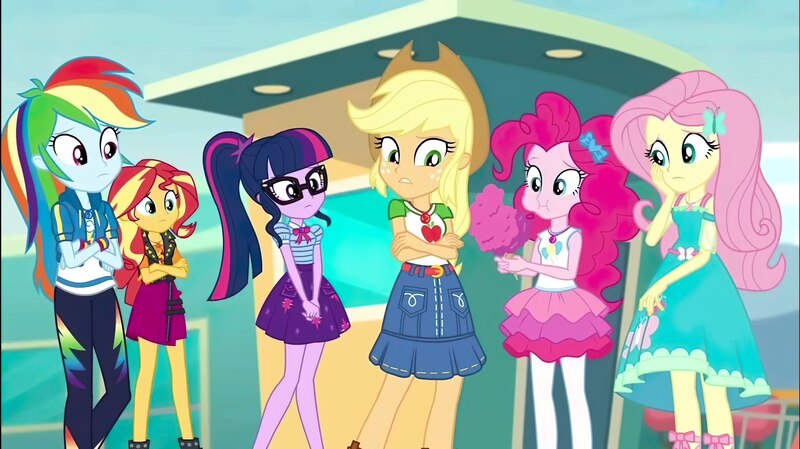 #3463040 - safe, derpibooru import, screencap, applejack, fluttershy, pinkie pie, rainbow dash ...