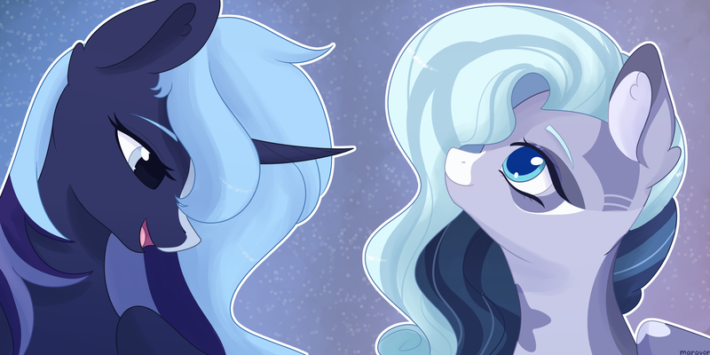 #3451488 - safe, artist:maravor, derpibooru import, oc, oc:lyric lullaby, oc:moonbeam ...