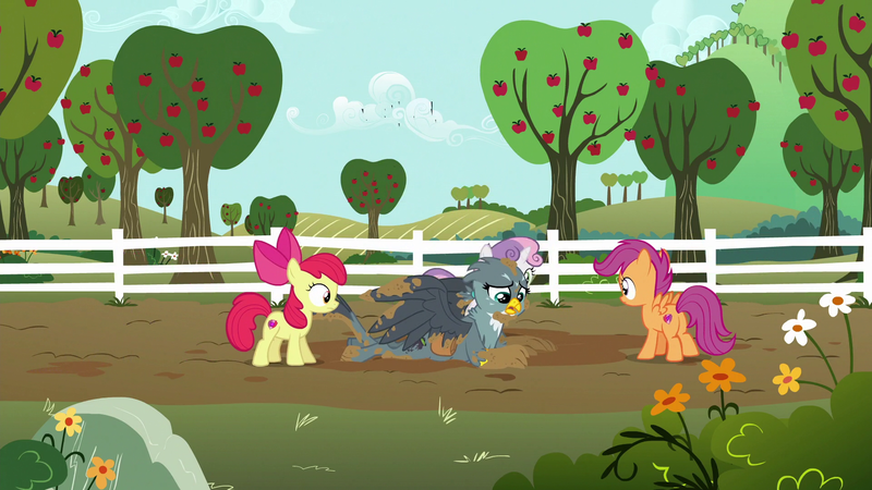 #3466449 - safe, derpibooru import, screencap, apple bloom, gabby ...