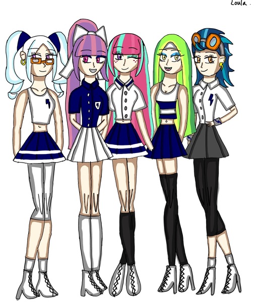 #3474843 - safe, artist:loula, derpibooru import, indigo zap, lemon ...