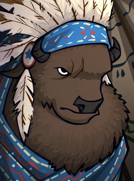 #3467229 - safe, artist:bunnyshrubby, derpibooru import, chief thunderhooves, oc, oc ...