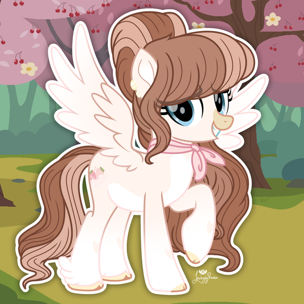 #3482930 - safe, artist:lovinglypromise, derpibooru import, oc, oc:strawberry milk, pegasus ...