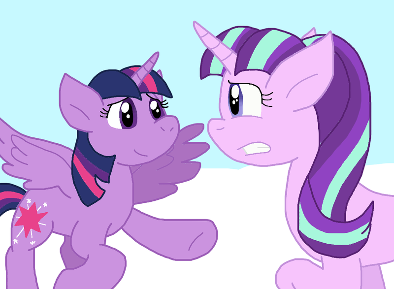 #3483075 - safe, artist:cmara, derpibooru import, starlight glimmer, twilight sparkle, twilight ...