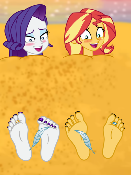 #3496030 - suggestive, artist:emeraldblast63, derpibooru import, rarity, sunset shimmer, human ...
