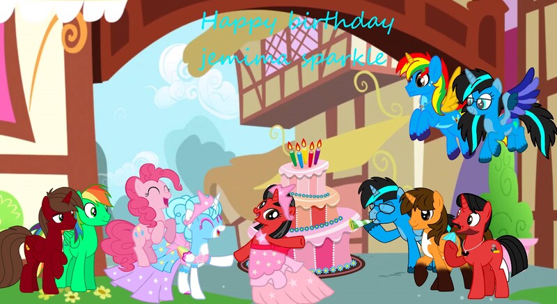 #3496681 - safe, artist:rudeboyz12, derpibooru import, pinkie pie, oc, oc:ej, oc:jemima sparkle ...