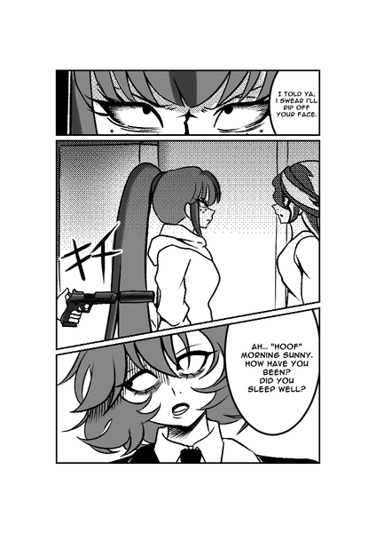 #3496794 - safe, artist:sunsetzg3, derpibooru import, sour sweet, sunset shimmer, oc, oc:lazy ...