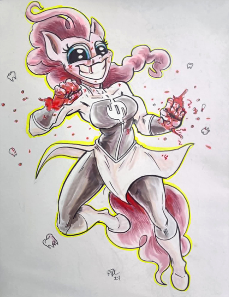 #3497284 - semi-grimdark, artist:lytlethelemur, derpibooru import, pinkie pie, anthro, earth ...