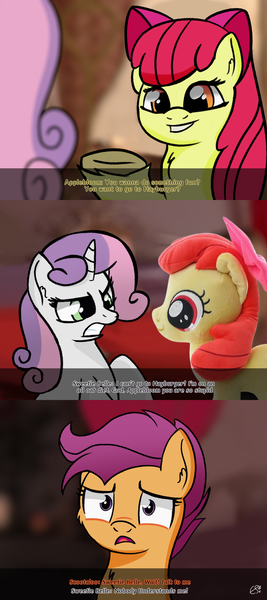 #3499185 - safe, artist:_cobalttuelatte, derpibooru import, apple bloom, scootaloo, sweetie ...