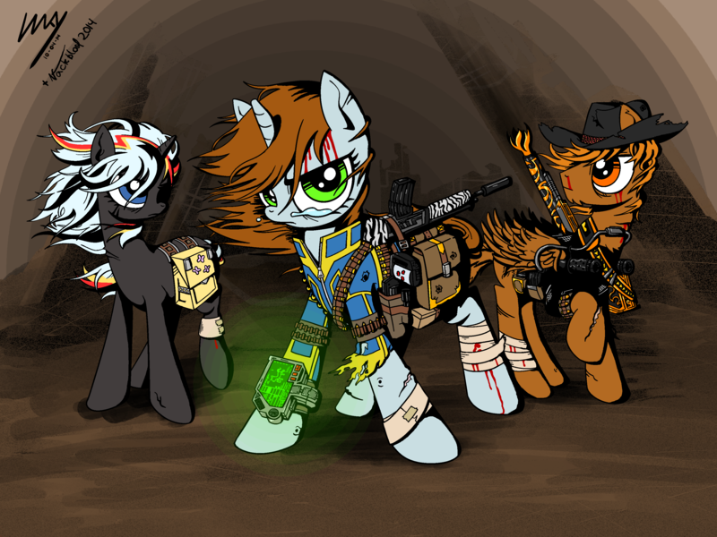 #3500664 - safe, artist:diggidoo, artist:inkypsycho, derpibooru import, oc, oc:calamity, oc ...
