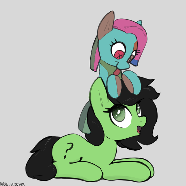 #3524677 - safe, artist:mare_enjoyer, ponerpics import, oc, oc:anonfilly, oc:silly stuffing ...