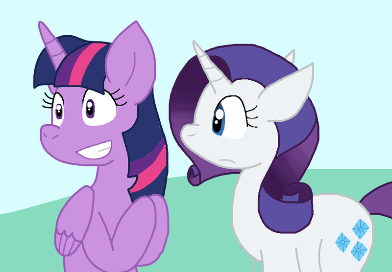 #3530130 - safe, artist:cmara, derpibooru import, rarity, twilight sparkle, twilight sparkle ...