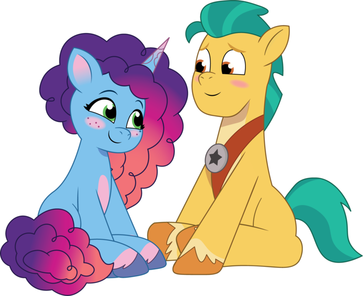 #3514606 - safe, artist:prixy05, derpibooru import, hitch trailblazer, misty brightdawn, earth ...