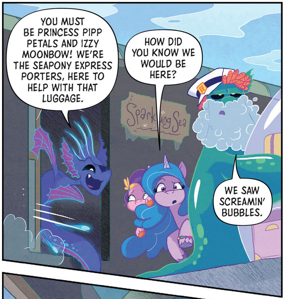 #3602665 - safe, artist:amy mebberson, derpibooru import, idw, izzy moonbow, pipp petals ...