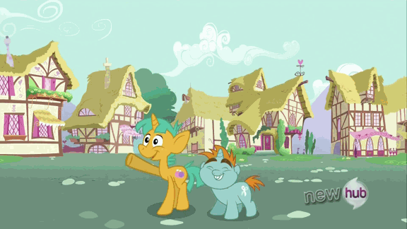 #142991 - animated, derpibooru import, hub logo, magic duel, safe ...