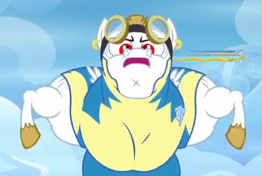 #153423 - safe, derpibooru import, screencap, bulk biceps, lightning ...