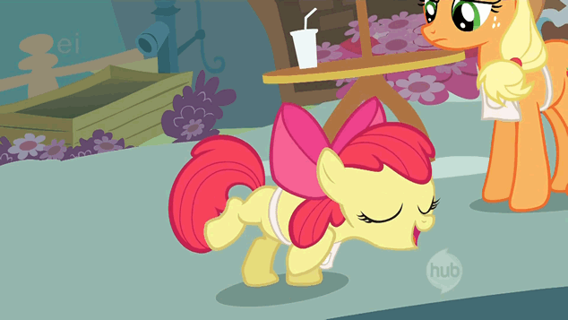 #305697 - animated, apple bloom, applejack, cute, dancing, derpibooru ...