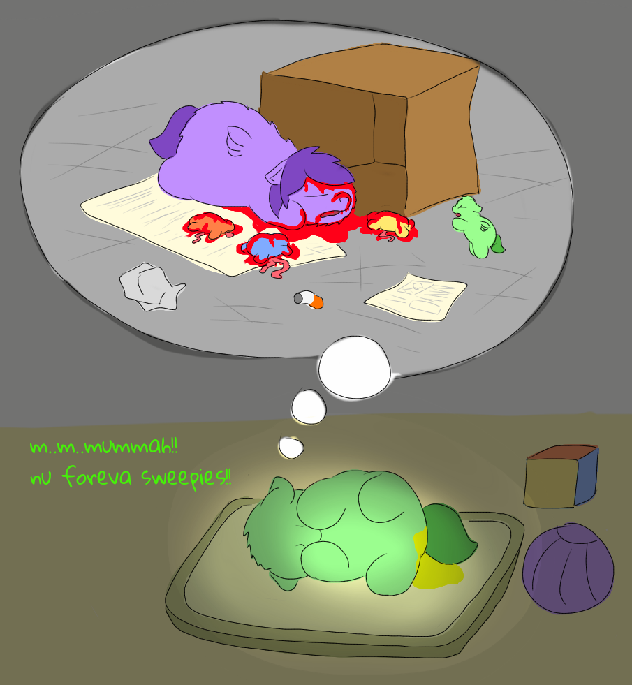 #462430 - artist:carpdime, blood, derpibooru import, fluffy pony ...