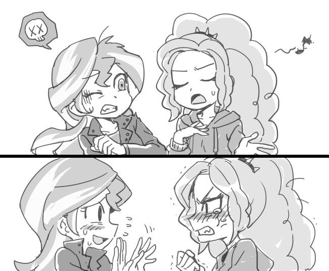 #635775 - adagio dazzle, angry, artist:baekgup, blushing, comic, crying ...