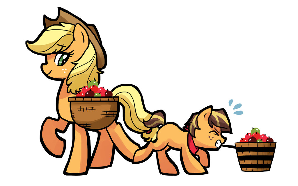 #744975 - apple barrel, applejack, artist:kianamai, bandana, basket ...