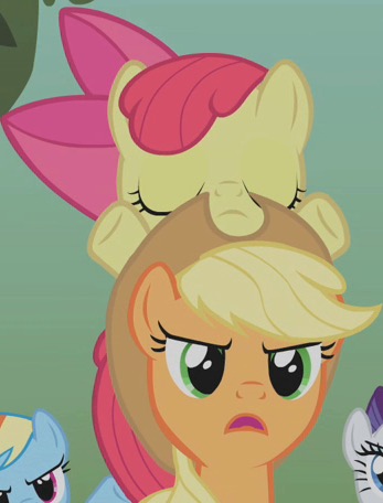 #859228 - apple bloom, applejack, bridle gossip, derpibooru import ...