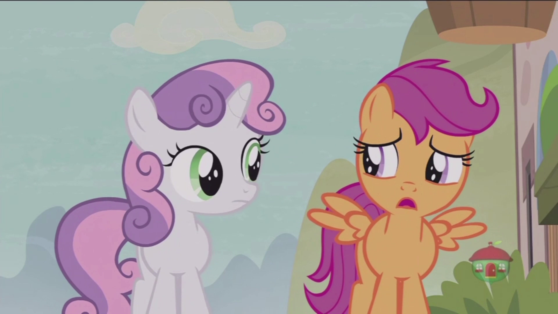 #1131072 - safe, derpibooru import, screencap, scootaloo, sweetie belle ...