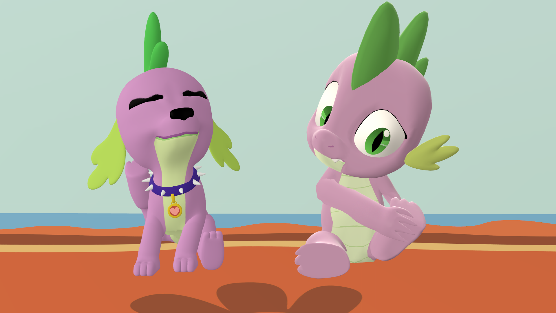 #1238356 - 3d, artist:red4567, derpibooru import, dog, doggy dragondox ...