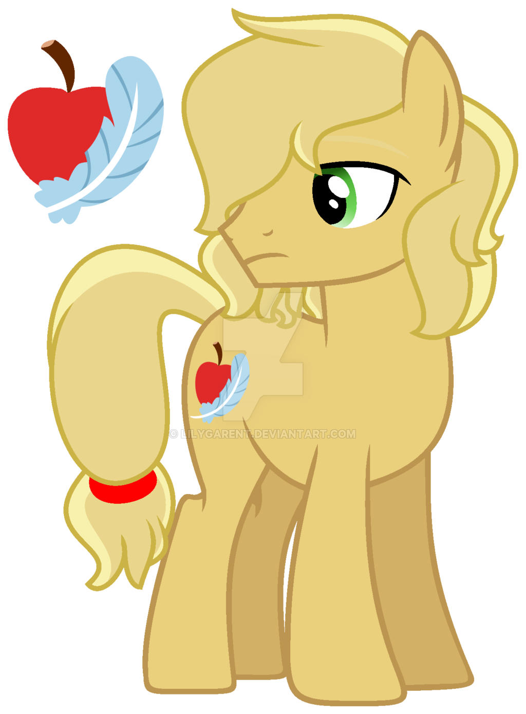 #1277924 - safe, artist:lilygarent, derpibooru import, oc, oc:light apple, unofficial characters ...
