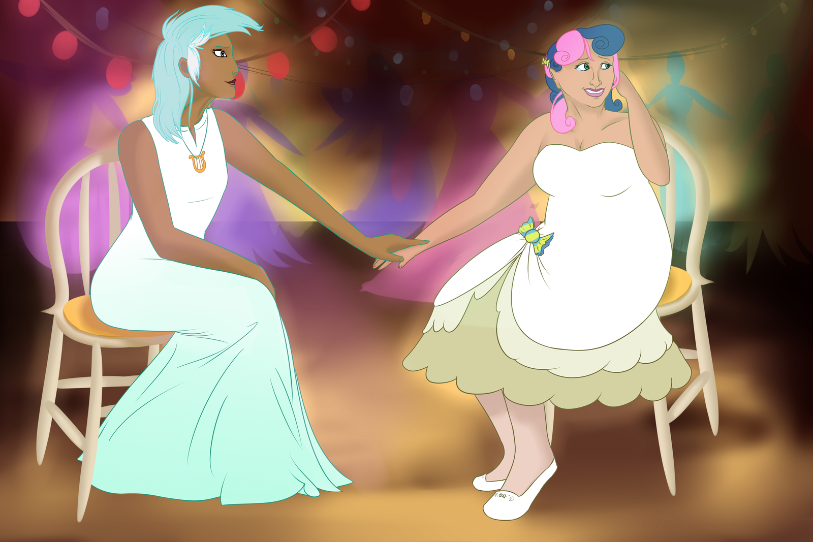 #1325556 - artist:bellalysewinchester, black, bon bon, chubby, clothes ...