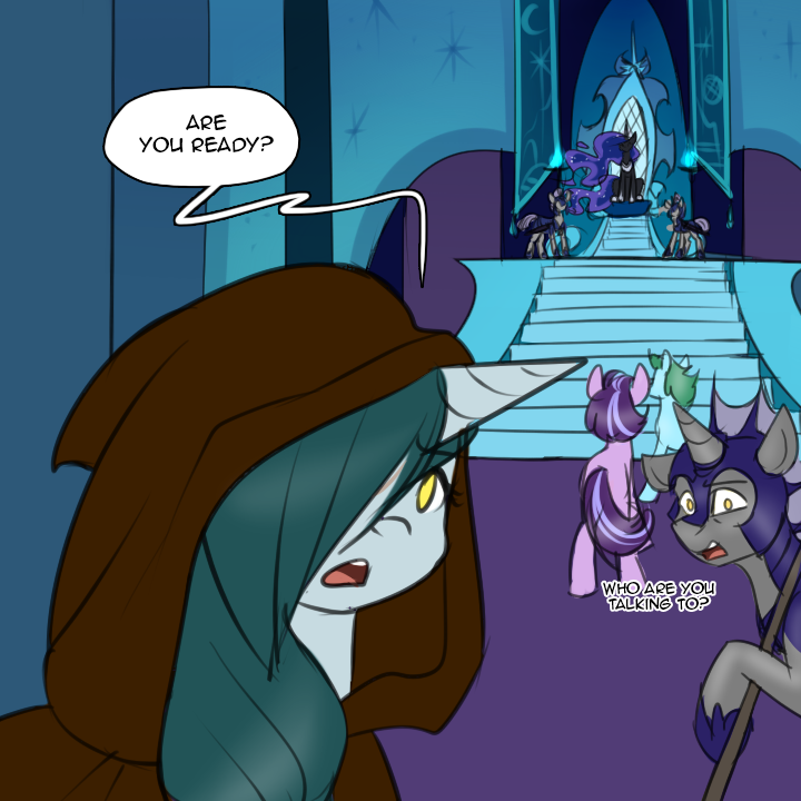 #1529842 - safe, artist:its-gloomy, derpibooru import, nightmare moon, starlight glimmer, oc, oc ...