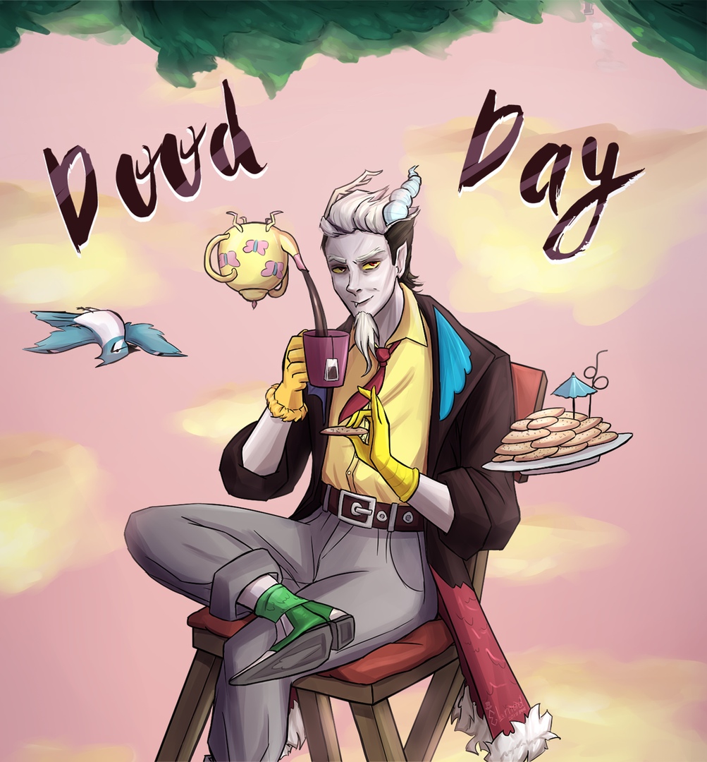 #1665140 - artist:elinaklyushnikova, bird, blue jay, cookie, cup ...