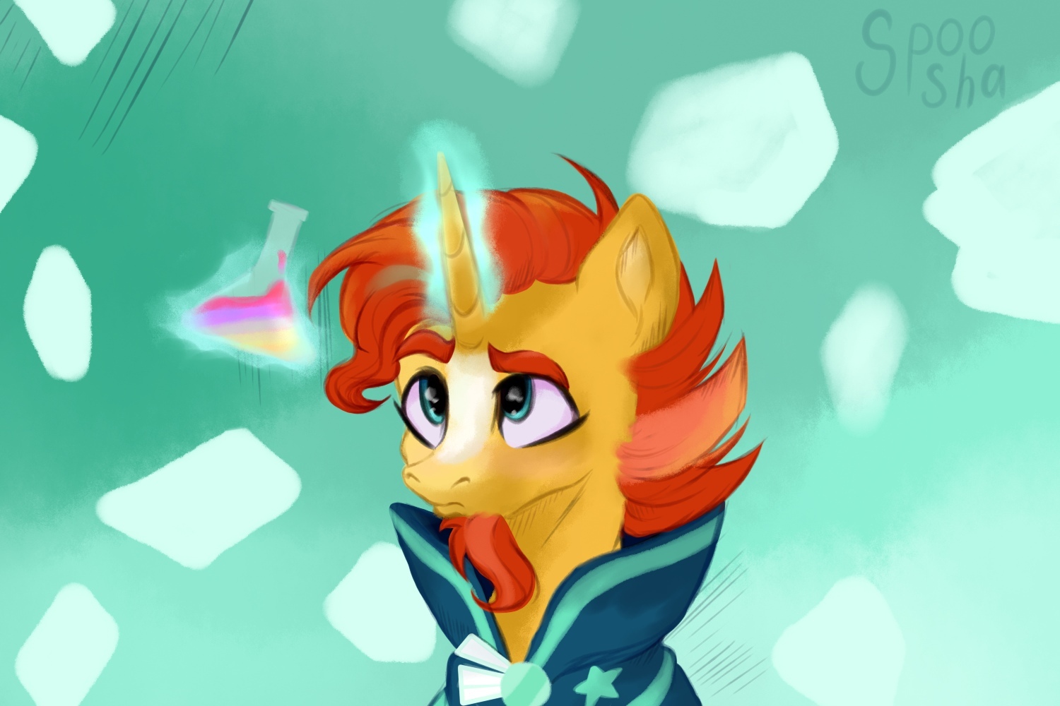 #1878498 - safe, artist:spoosha, derpibooru import, sunburst, pony ...