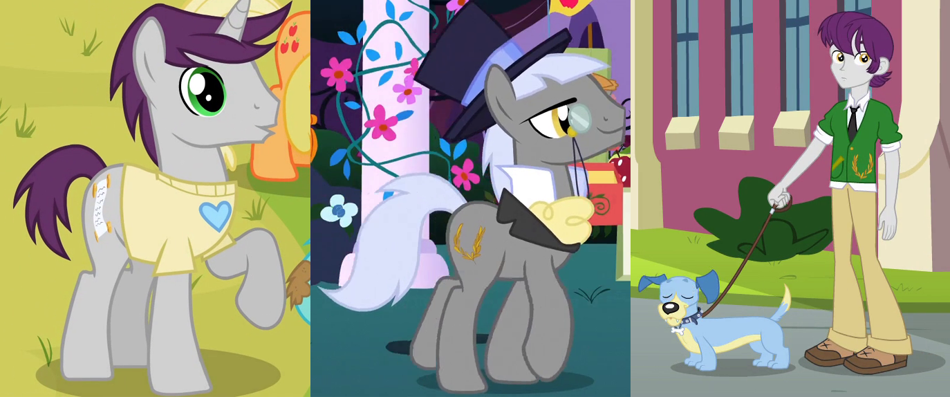 #2107189 - 666, applejack, background human, blue dog, caesar, caption ...