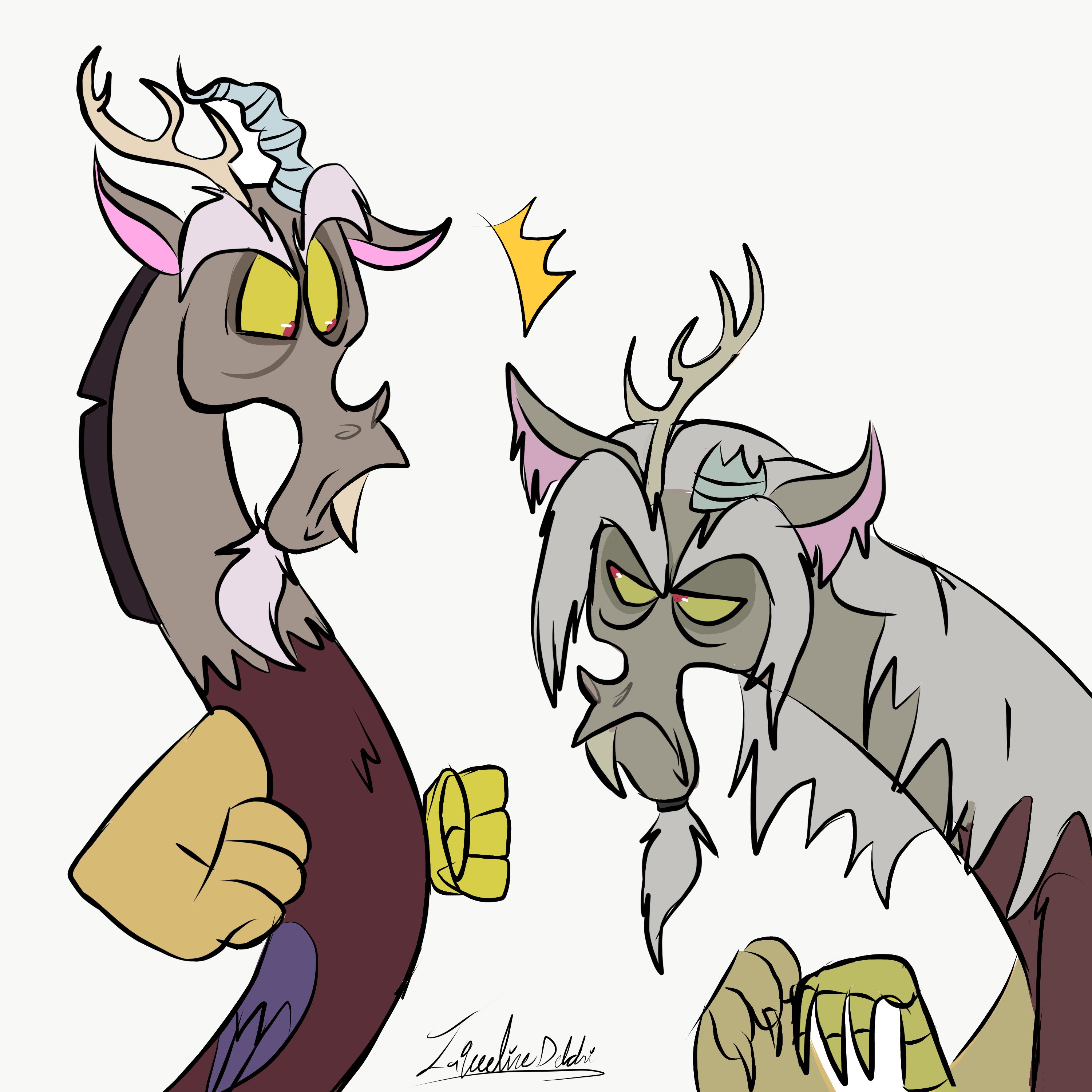 #2729024 - safe, artist:naquelinedelch2, derpibooru import, idw, discord, draconequus, my little ...