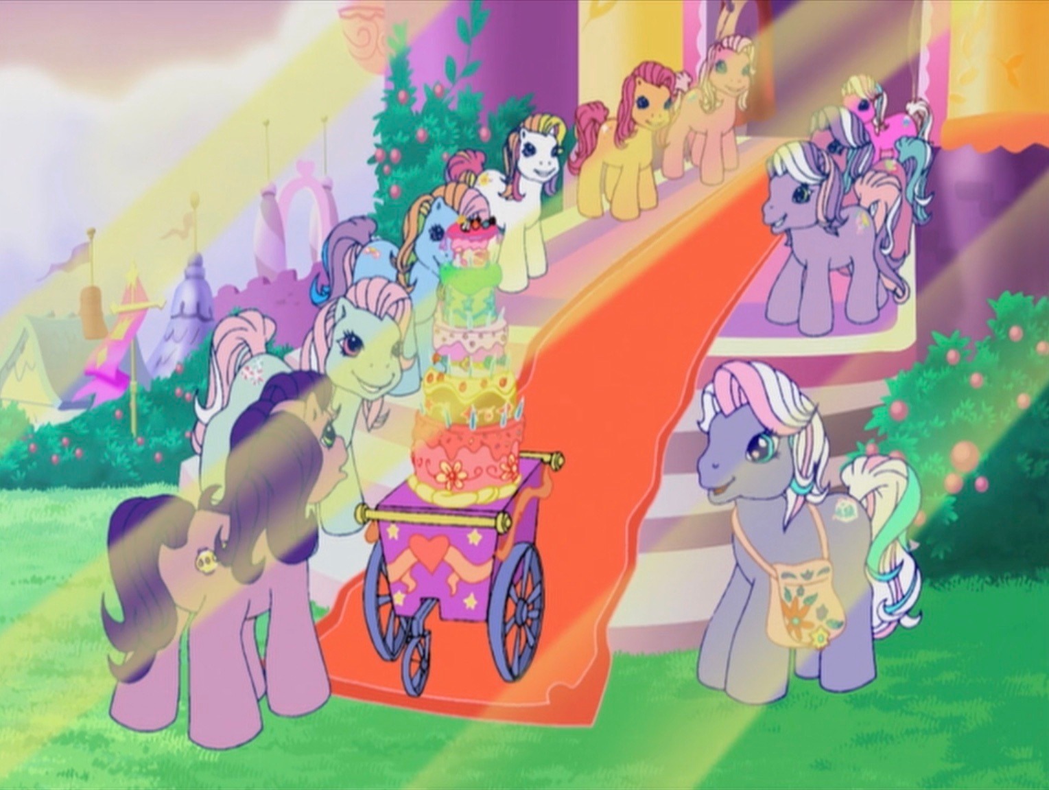 #3160530 - safe, derpibooru import, screencap, cotton candy (g3), kimono, minty, pinkie pie (g3 ...