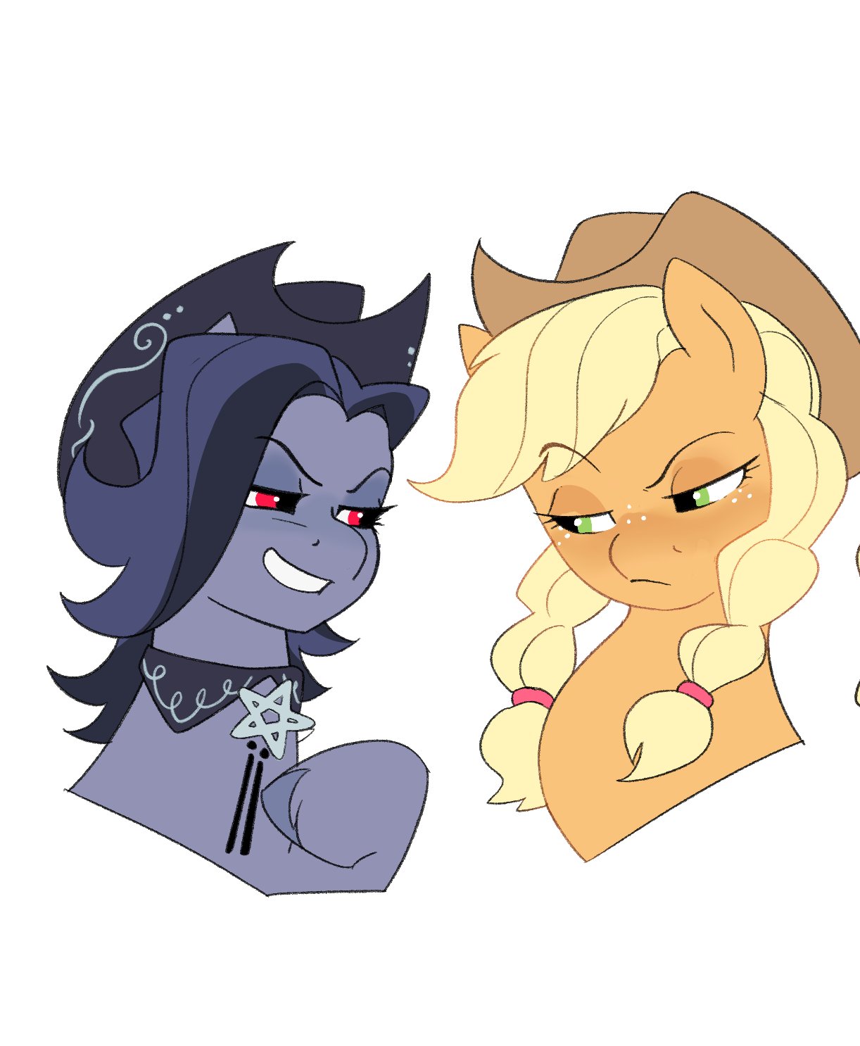 #3529715 - safe, artist:aztrial, derpibooru import, applejack, demon ...