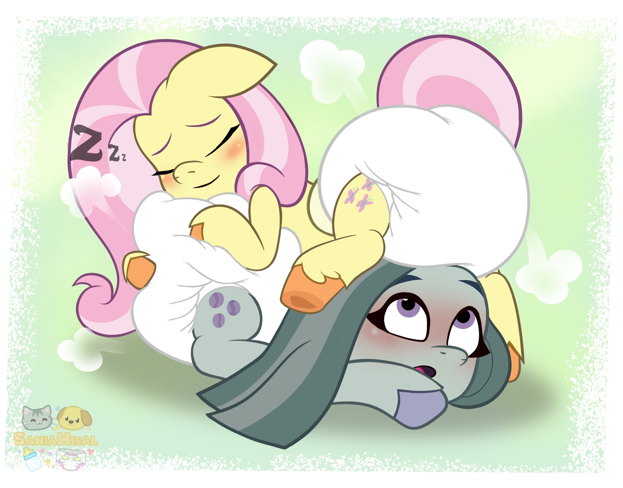 #3596598 - suggestive, artist:velvetcharm, derpibooru import, fluttershy, marble pie, g4, g5, my ...