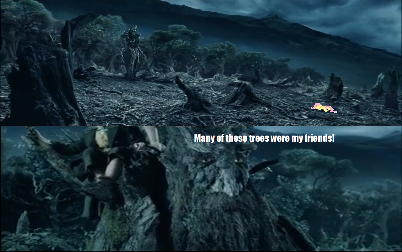 #95487 - crossover, derpibooru import, ent, fluttershy, fluttertree ...