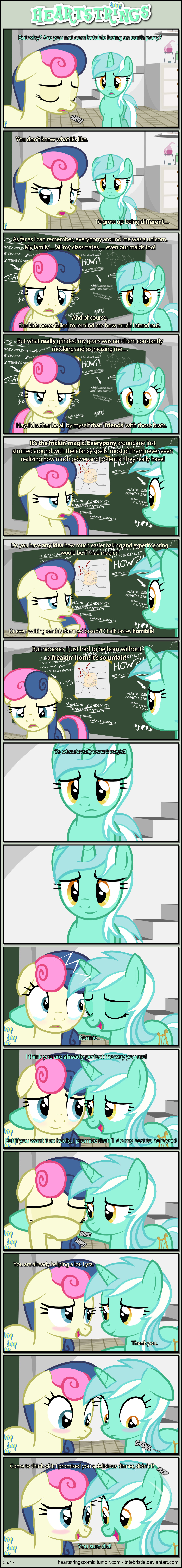 #552145 - safe, artist:tritebristle, derpibooru import, bon bon, lyra ...