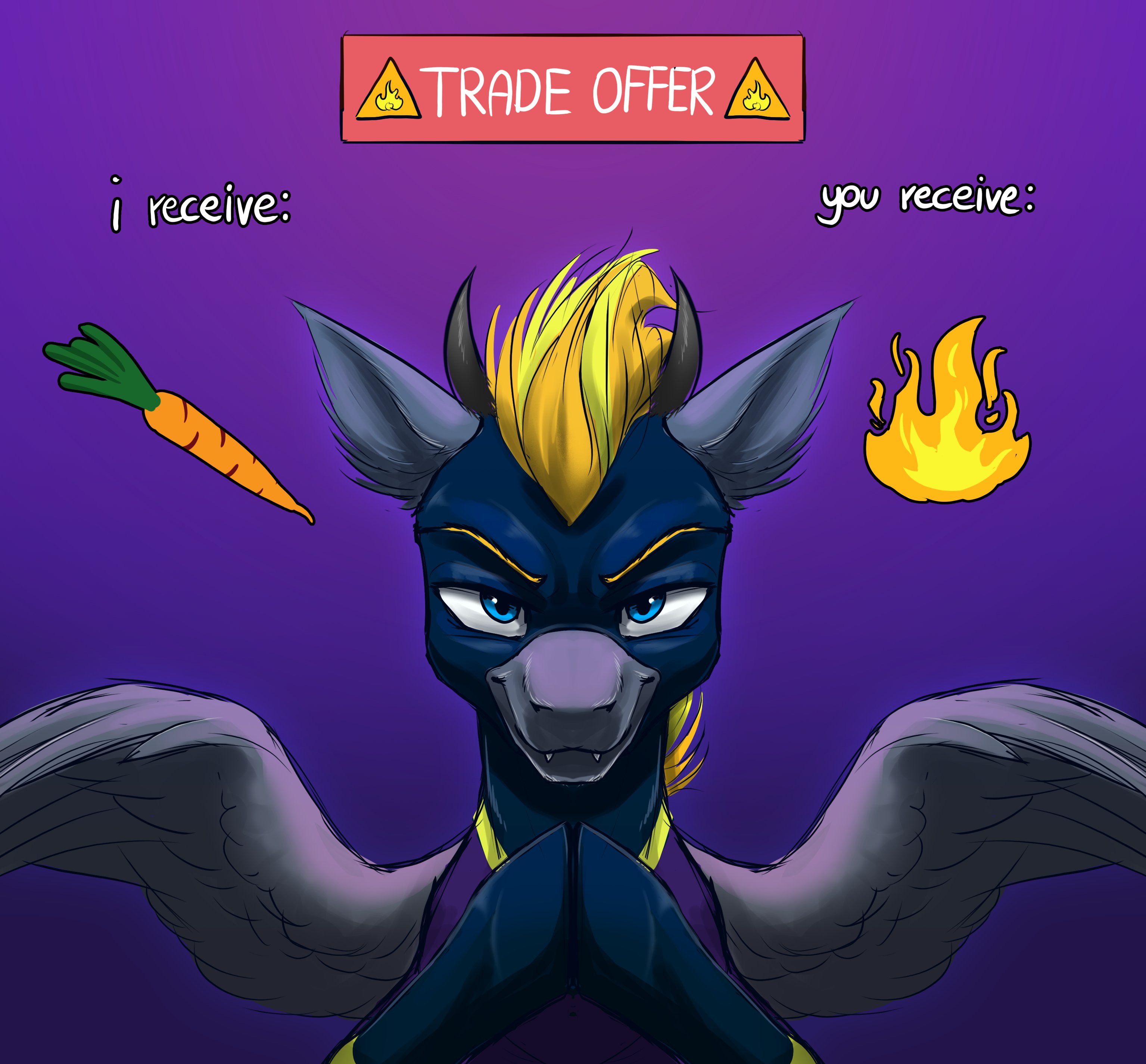 #2880993 - safe, artist:klarapl, derpibooru import, oc, oc:blaze (shadowbolt), unofficial ...