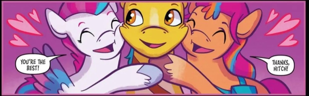 #3068787 - safe, artist:kate sherron, derpibooru import, idw, hitch ...