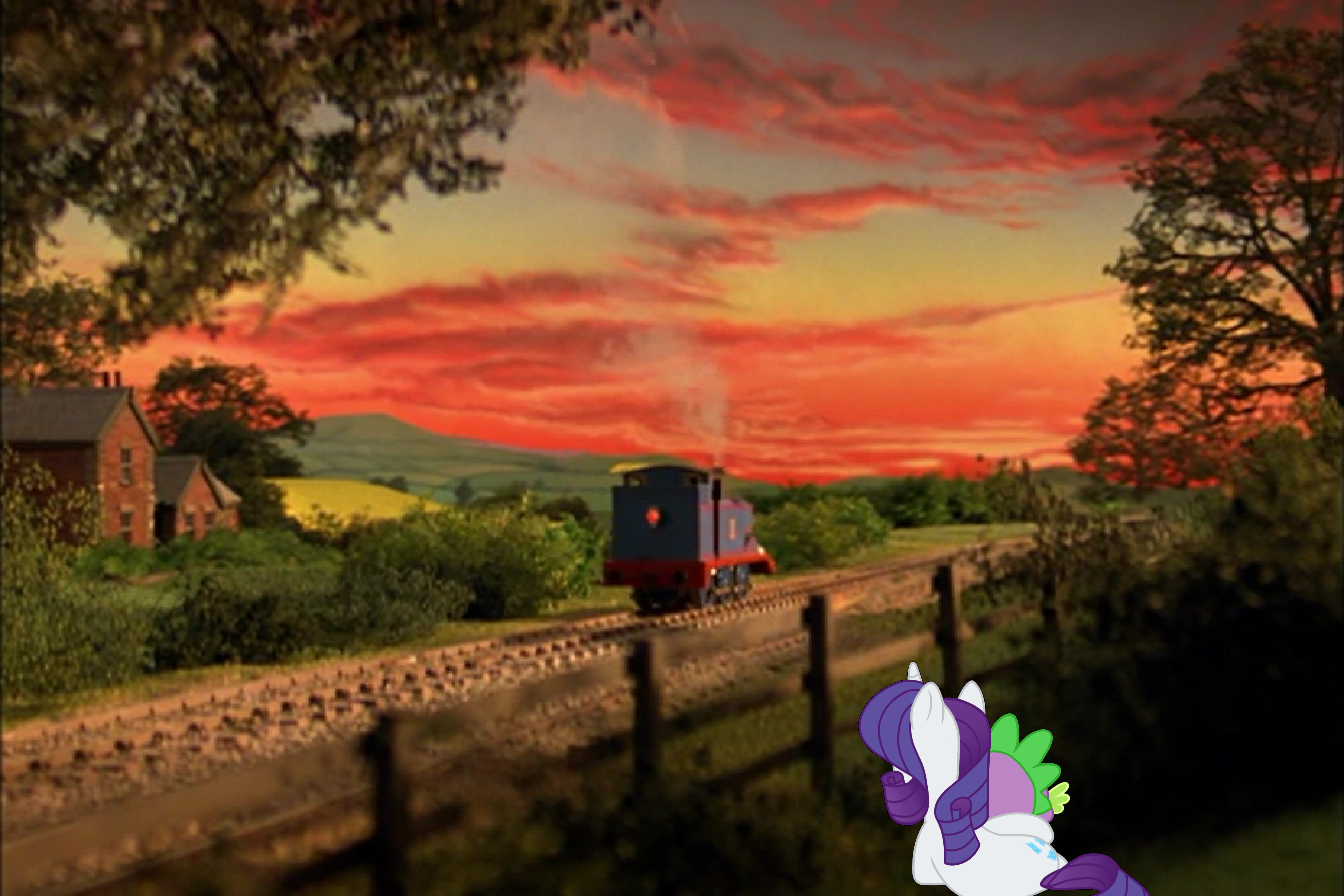 #3060091 - safe, artist:georgegarza01, derpibooru import, rarity, spike ...