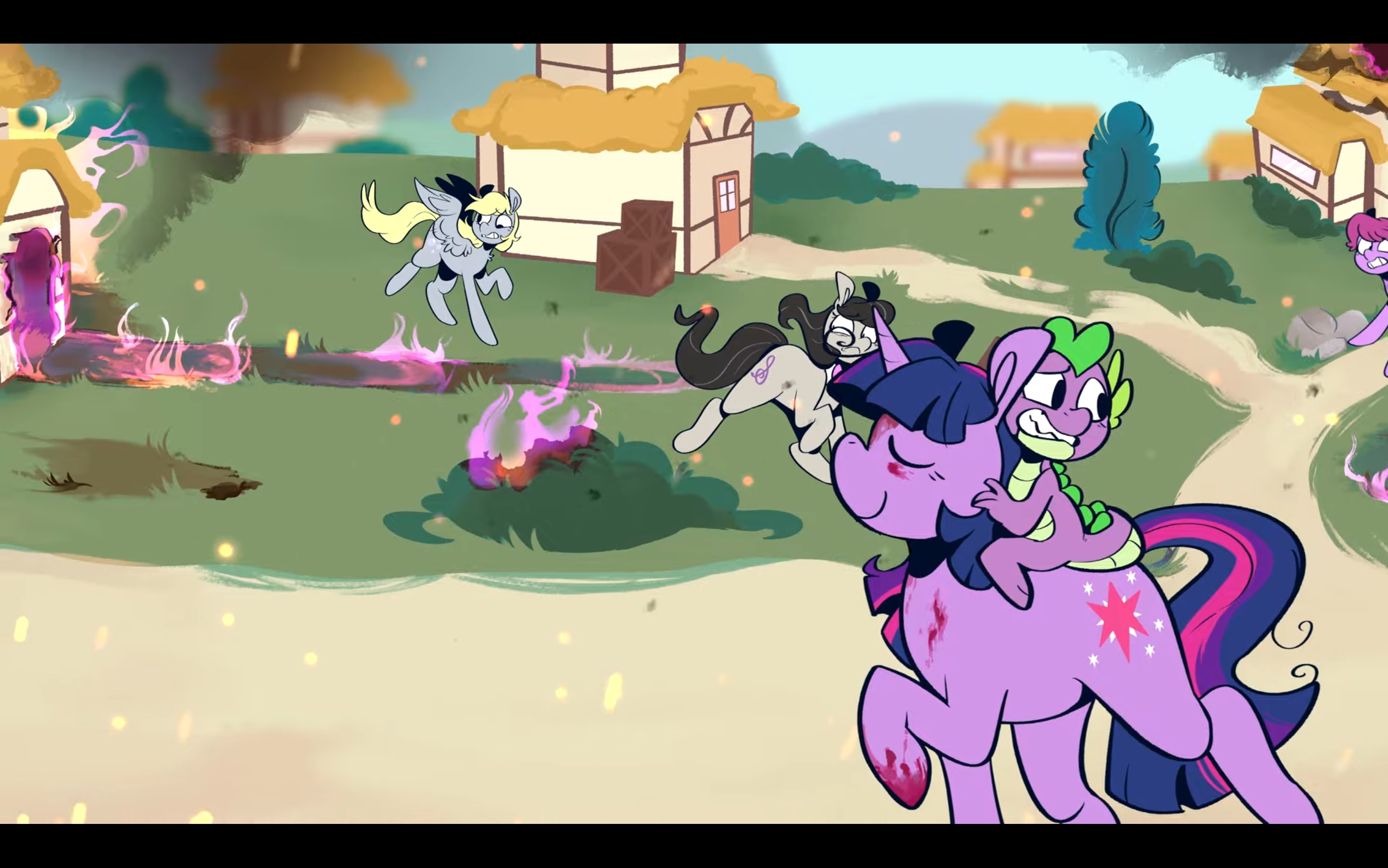 #3361288 - grimdark, artist:urbanqhoul, derpibooru import, screencap, berry punch, berryshine ...