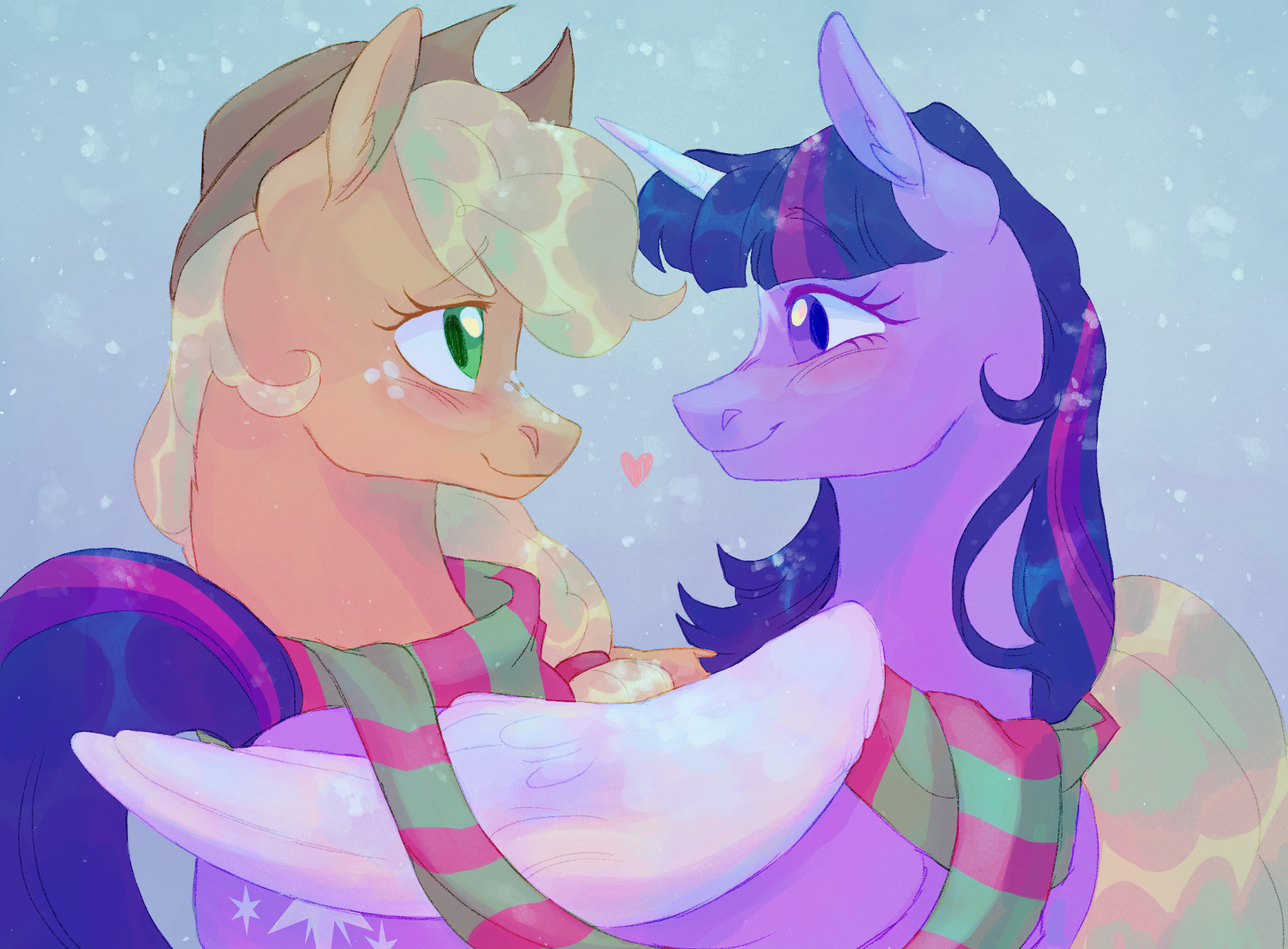 #3406547 - safe, artist:abbytabbys, derpibooru import, applejack, twilight sparkle, twilight ...