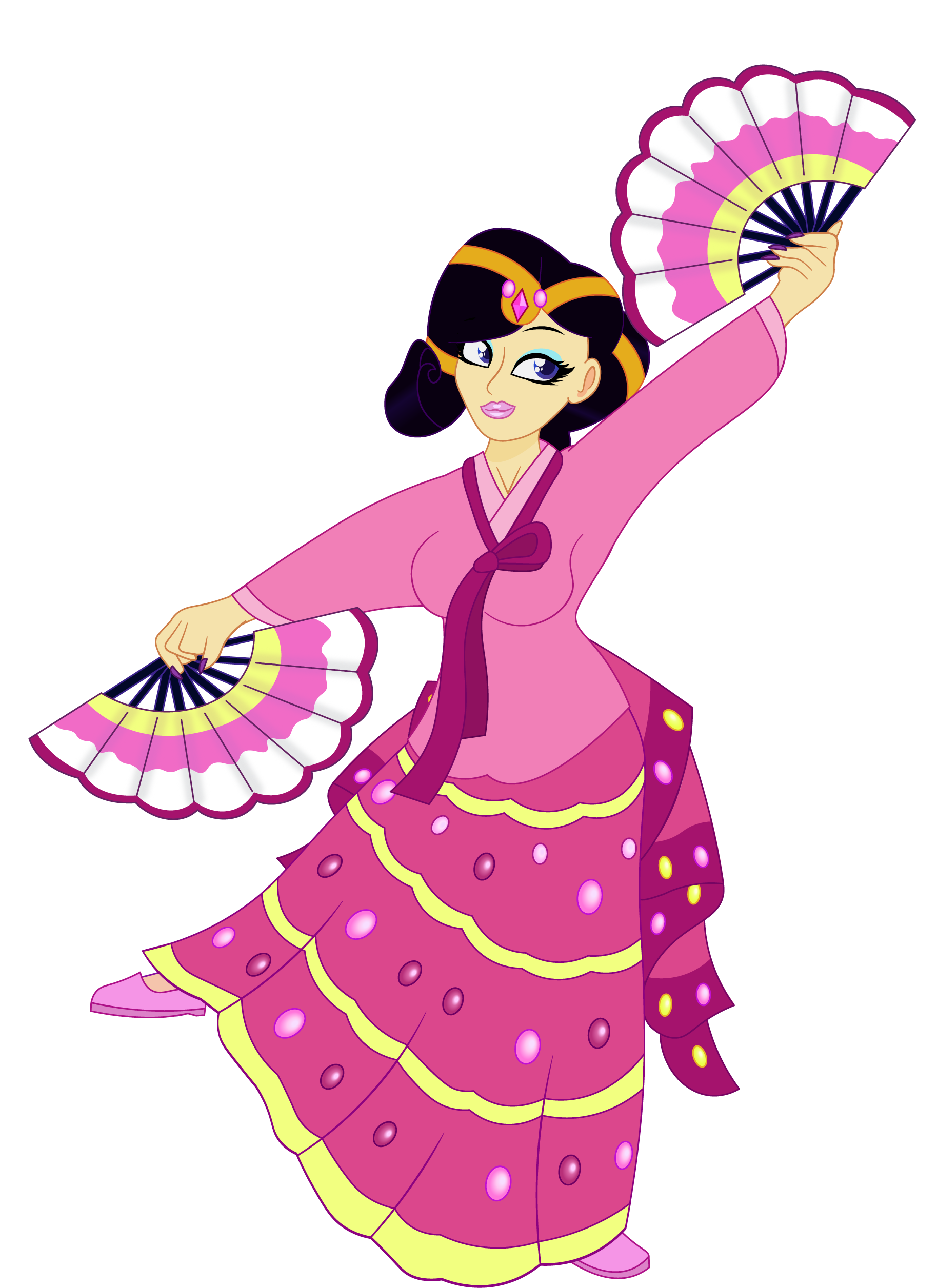 #3405866 - safe, artist:prixy05, derpibooru import, rarity, human, g4, clothes, dress, fan, gala ...