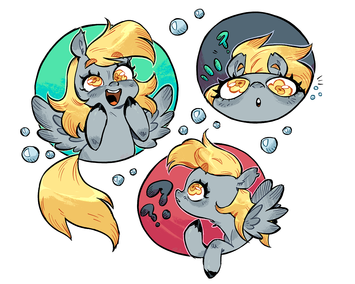 #3179137 - safe, artist:lagoartz, derpibooru import, derpy hooves, pegasus, pony, :o, blushing ...