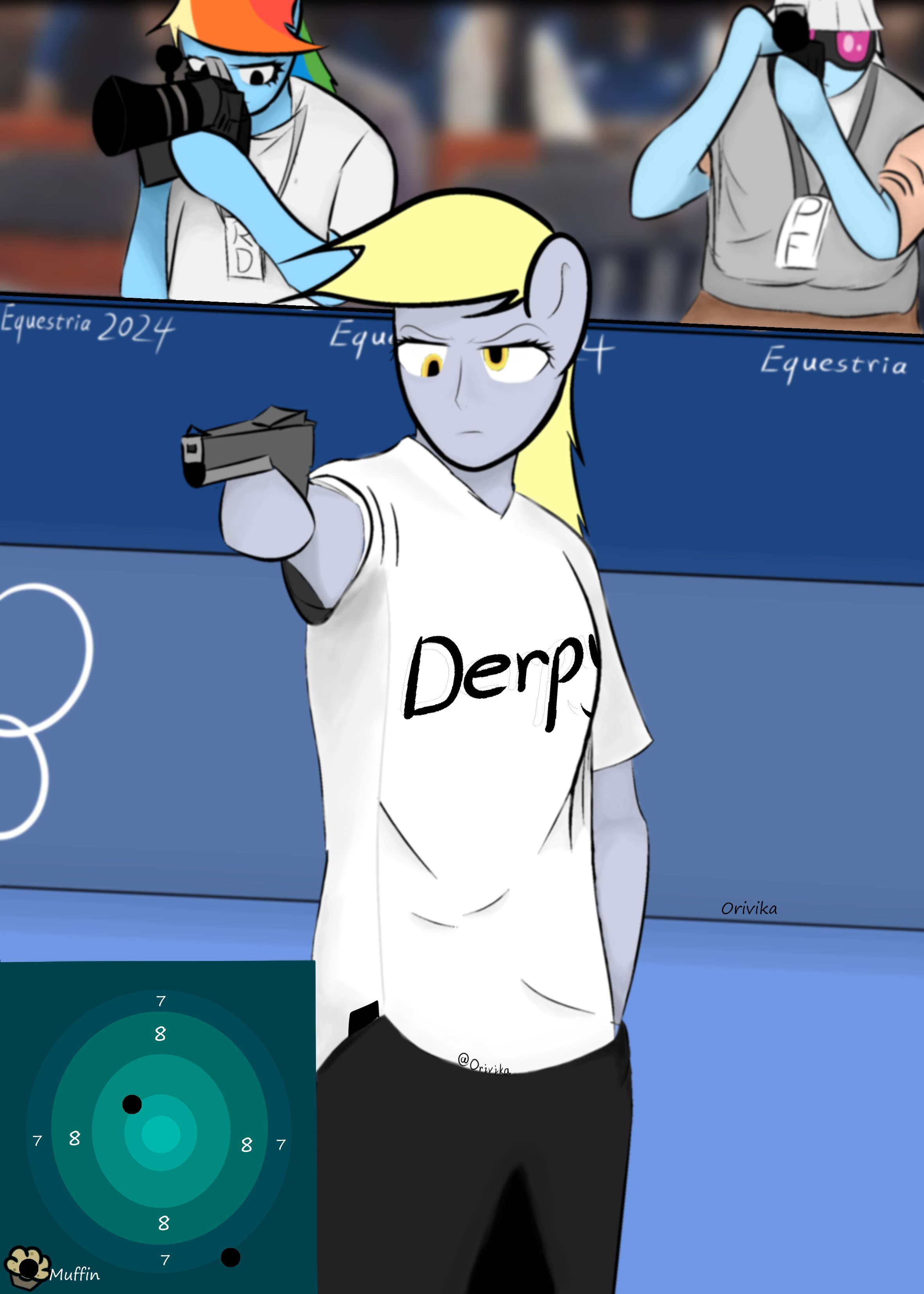 #3287263 - safe, artist:orivika_, derpibooru import, derpy hooves ...