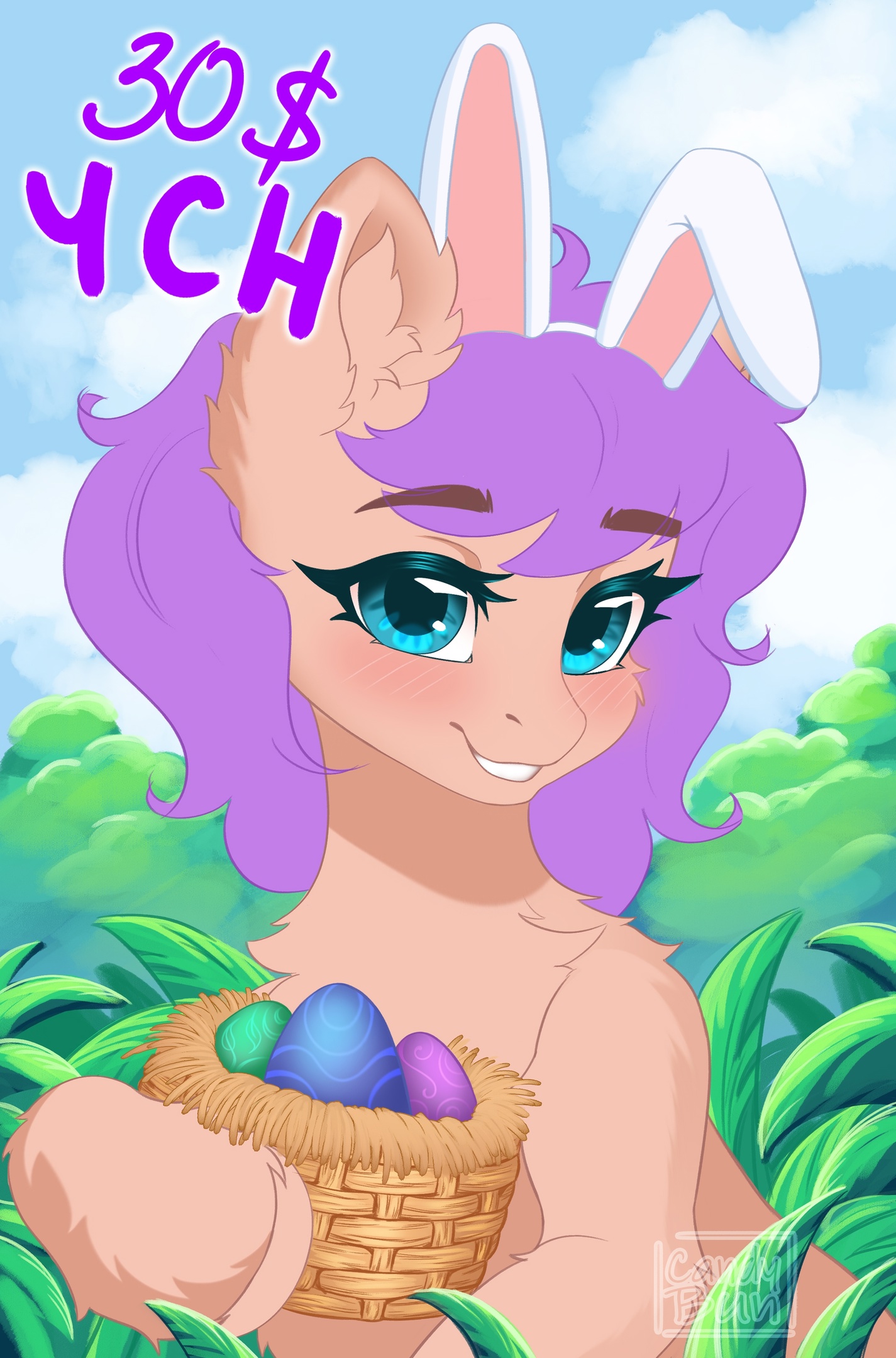 #3479814 - safe, artist:candybun, derpibooru import, pony, rabbit, animal, blushing, brony ...