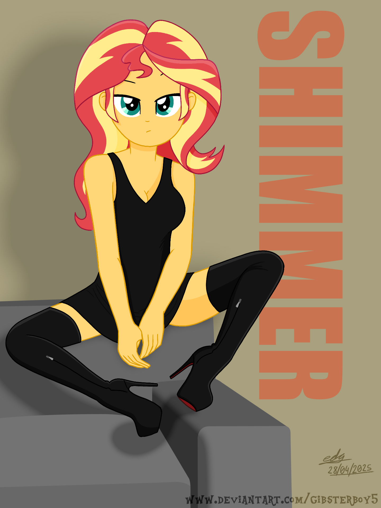 #3507728 - safe, artist:gibsterboy5, derpibooru import, sunset shimmer, human, equestria girls ...